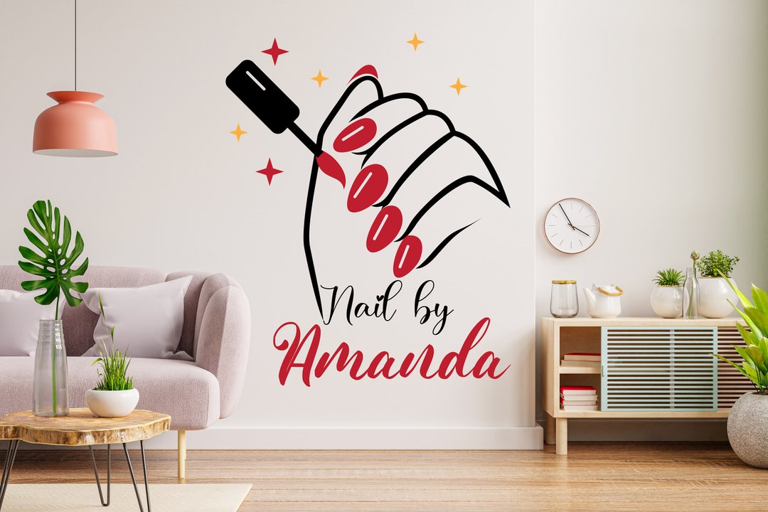 Nail Salon Wall Decal Manicure Pedicure Window Sticker Beauty Salon Spa ...