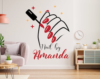 Nail Salon Wall Decal Manicure Pedicure Window Sticker Beauty - Etsy