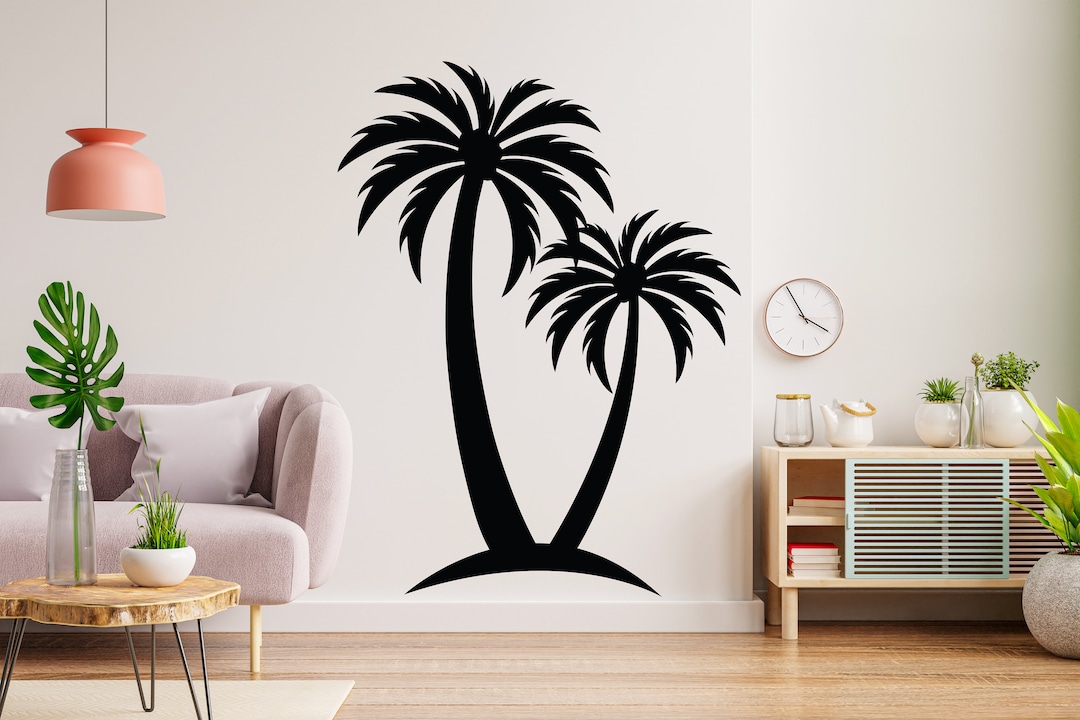 Palm Wall Decal, Palm Wall Vinyl Sticker Decal, Palm Wall Decoration ...