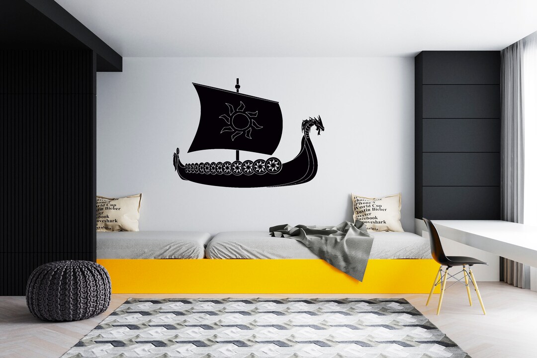 Vikings Ship Wall Decal Vikings Boat Wall Sticker Vikings Wall Décor ...