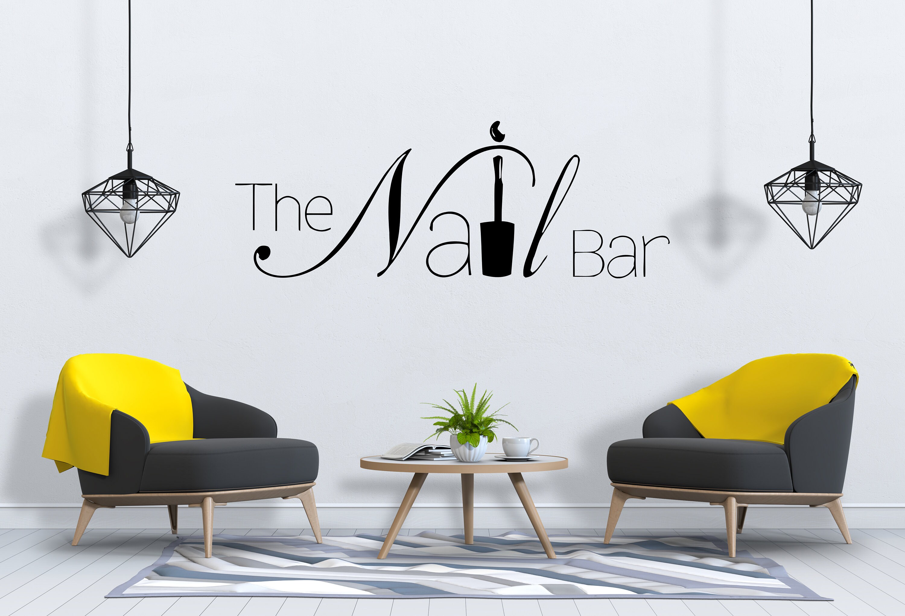 Nail Salon Wall Decal Manicure Pedicure Window Sticker Nail - Etsy