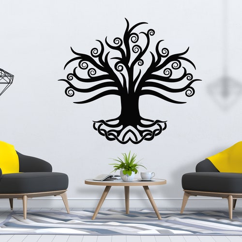 Tree of Life Wall Decal Tree Roots Branch Celtic Pattern Wall - Etsy