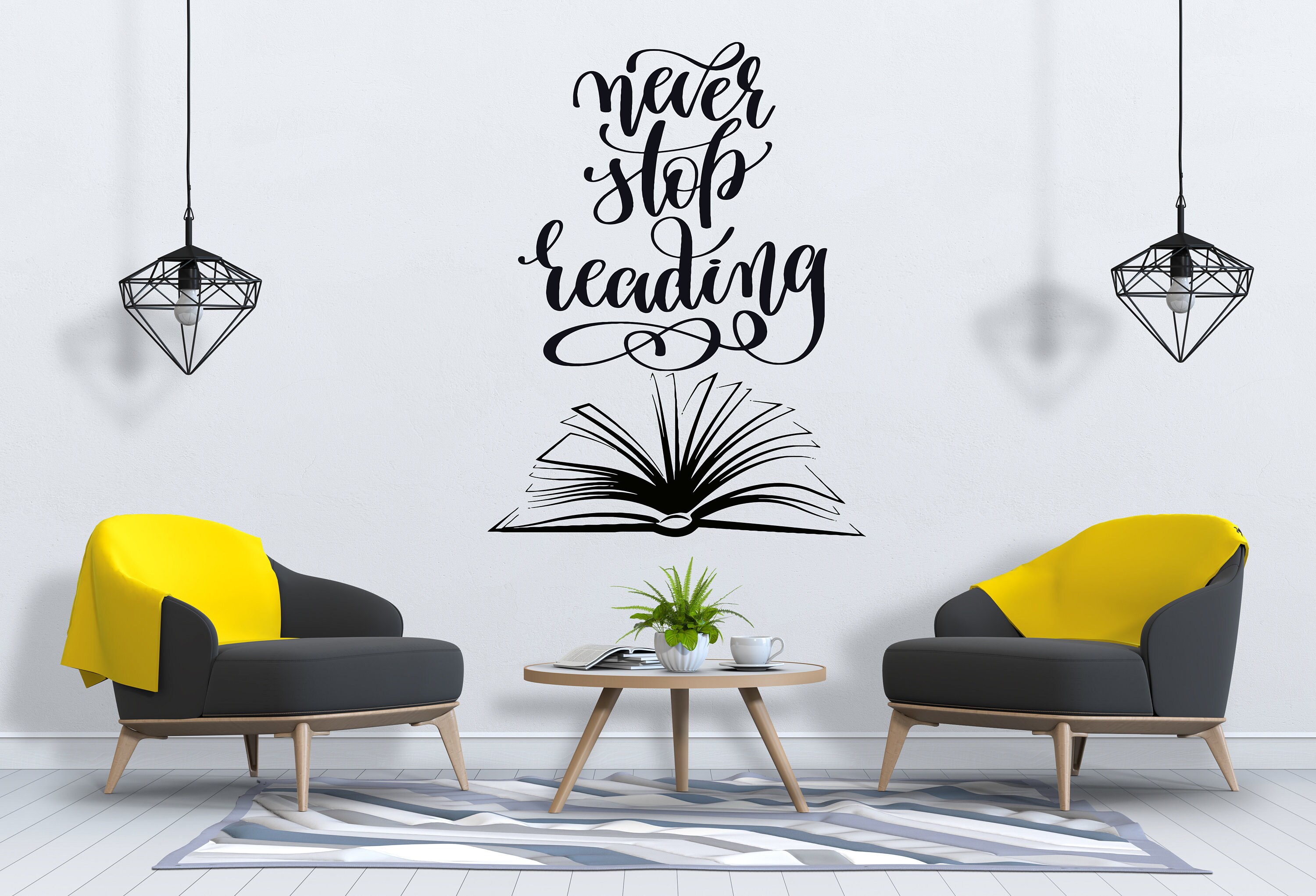 Books Wall Decal Reading Wall Decal Library Wall Decal Book - Etsy