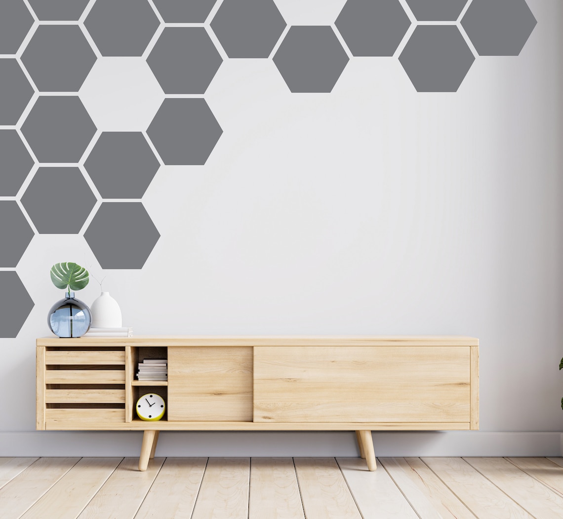 Honeycomb Wall Decor Gold Honeycomb Wall Decals Hexagon - Etsy