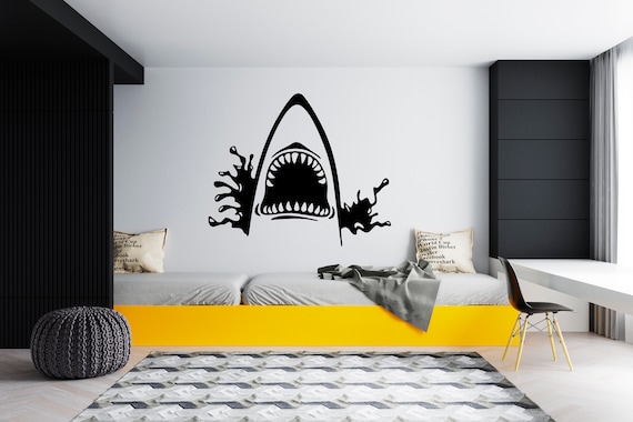 Shark Wall Decal Shark Wall Sticker Shark Wall Decor for Kids - Etsy