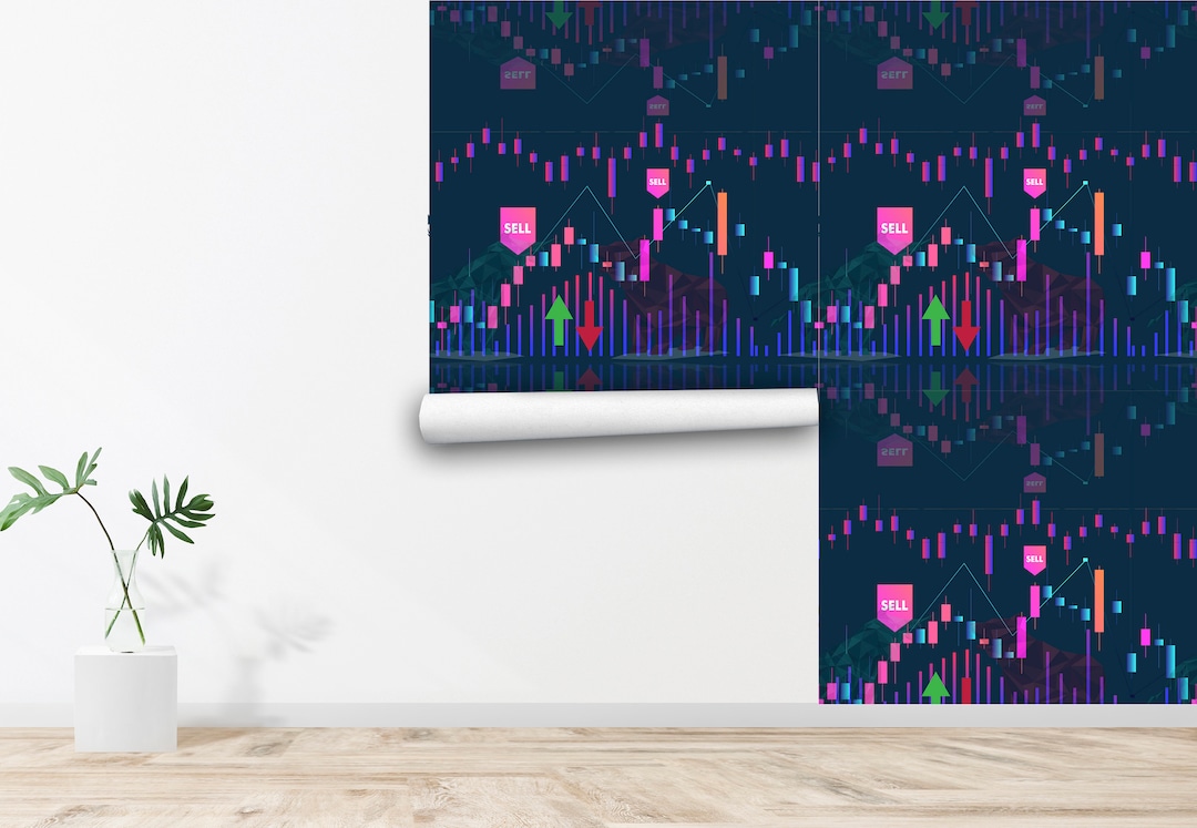 Trading Forex Wallpaper Business Chart Stock Market Fabric Wallpaper ...
