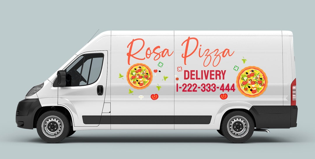 Pizza Sticker Sprinter Custom Pizza Delivery Decal Car Stickers Van Art ...