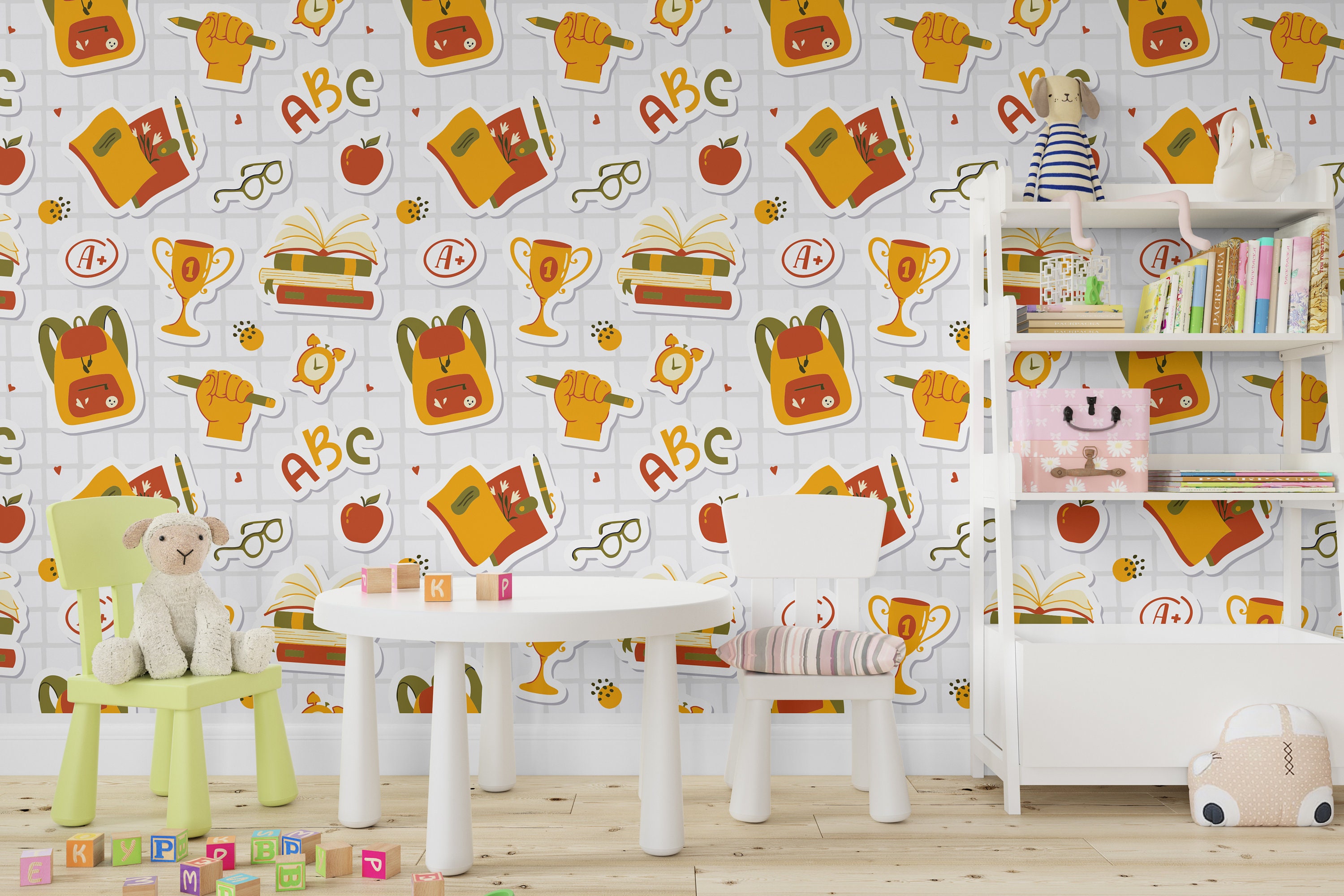 Kids Wallpaper Nursery Wallpaper Playroom Wall Decor Kids | Etsy