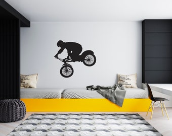 BMX Bike Wall Decal Bicycle Wall Sticker Bike Wall Decor for - Etsy
