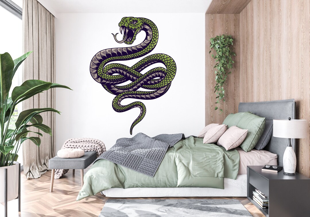 Snake Wall Decal, Snake Wall Art, Snake Wall Decor Snake Wall Sticker ...