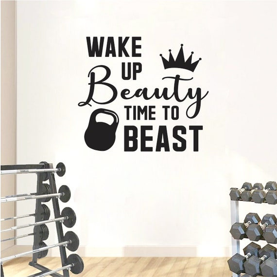 Fitness Wall Decal Workout Wall Decal Gym Wall Decor | Etsy