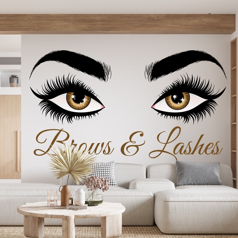 Eyelash Wall Decal - Etsy