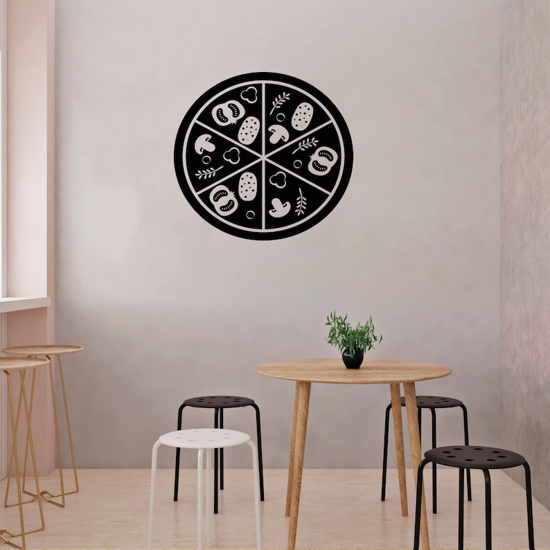 Pizza Wall Decal Vinyl Sticker for Pizzeria Decorations for - Etsy