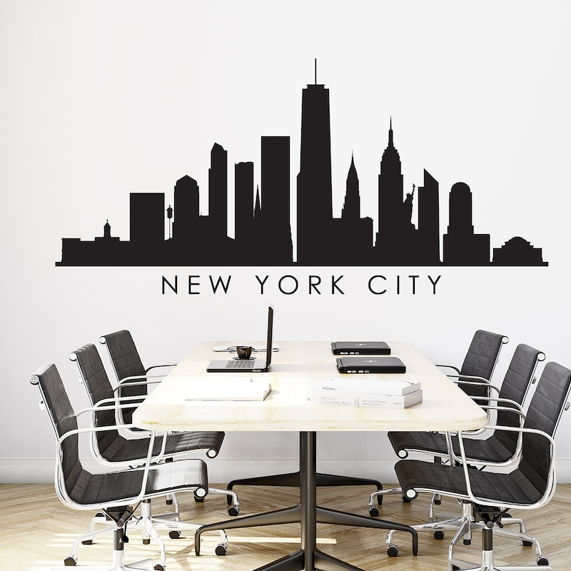 Cityscape Wall Decal - Etsy