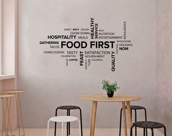 Wall Decal for Restaurant Food Wall Decal Restaurant | Etsy