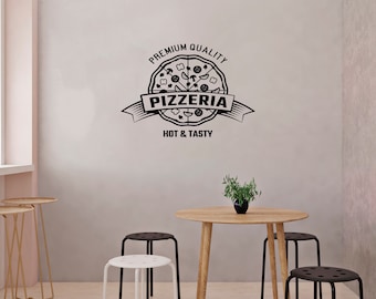 Pizza Wall Decal Vinyl Sticker for Pizzeria Decorations for Italian ...