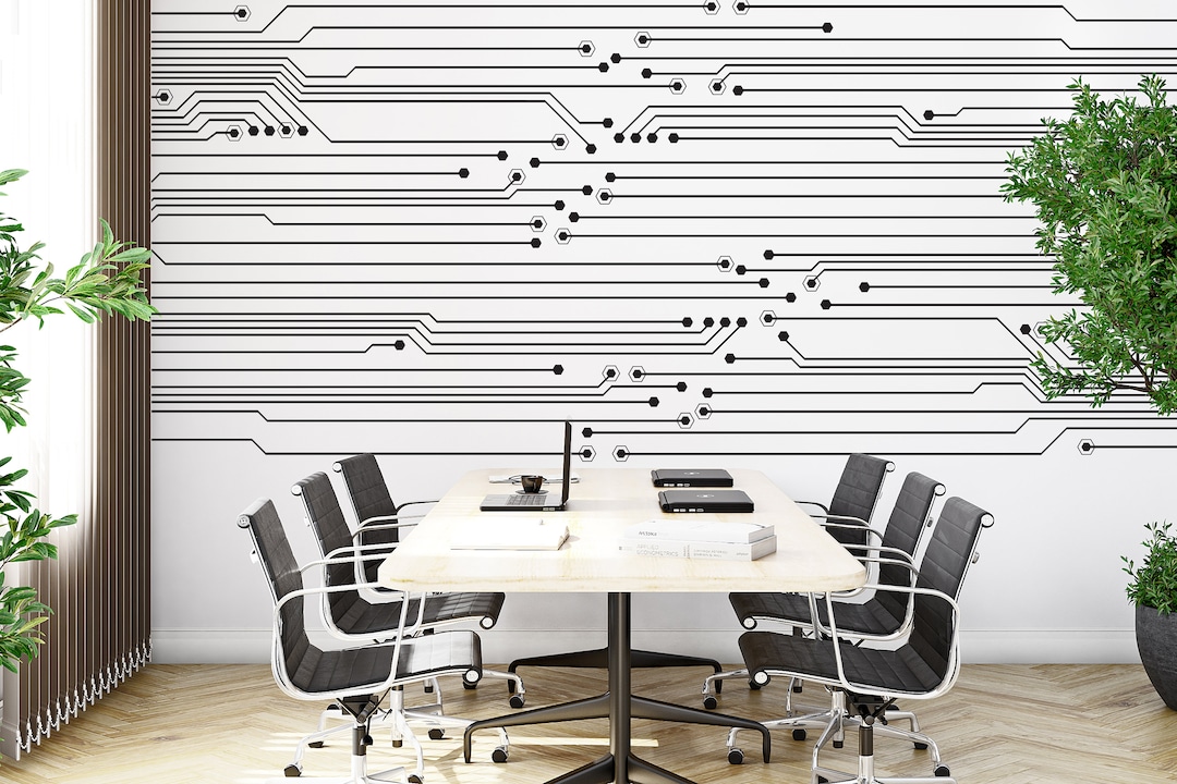 Circuit Office Wall Decal, Tech Wall Decor, Circuit Decals, Circuit ...