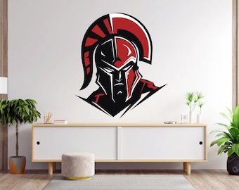 Spartan Wall Decal Spartan Warrior Wall Decor Gladiator Wall Art GD12 ...