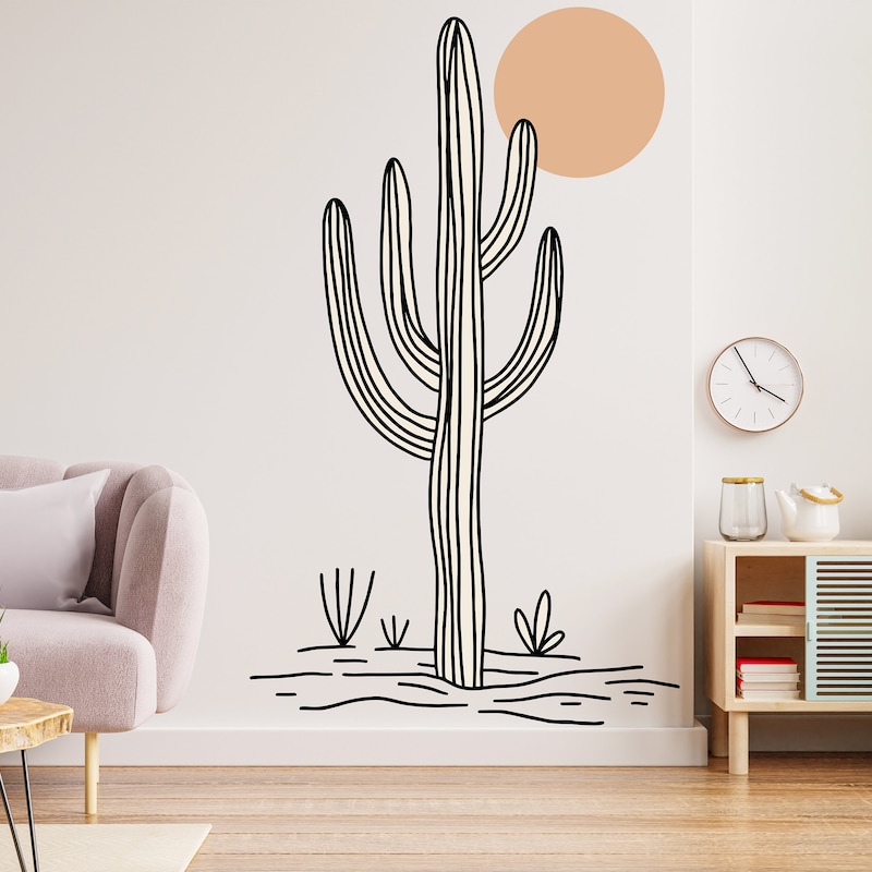 Cactus Wall Decal - Etsy