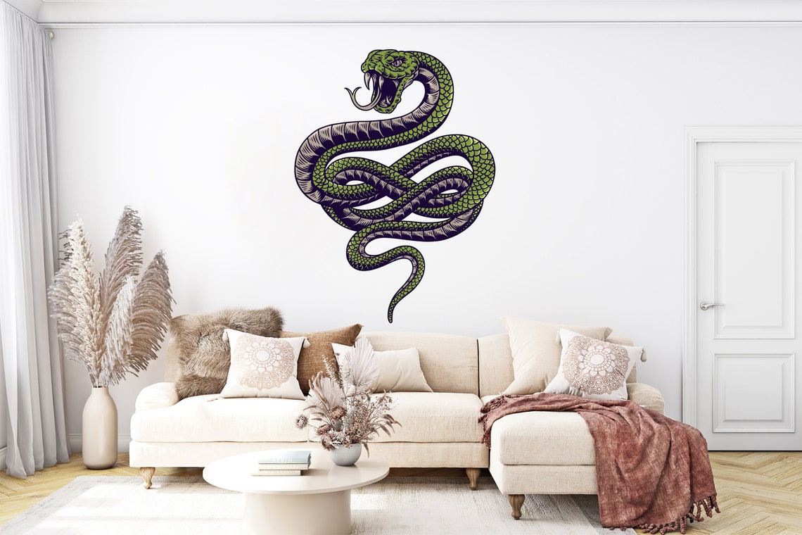 Snake Wall Decal Snake Wall Art Snake Wall Decor Snake Wall | Etsy
