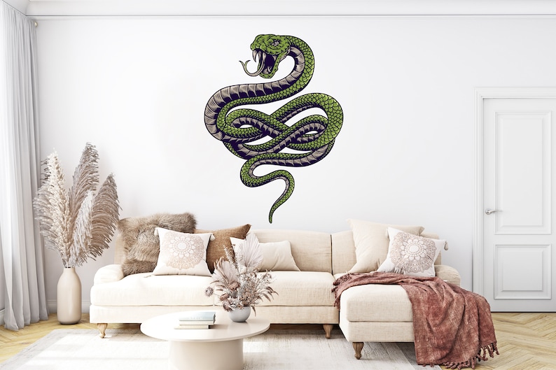 Snake Wall Decal Snake Wall Art Snake Wall Decor Snake Wall | Etsy