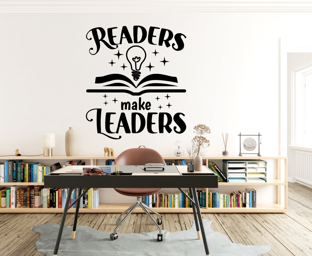 Readers Lead – Book Quote Wall Design | Peel & Stick 300EZ - Etsy