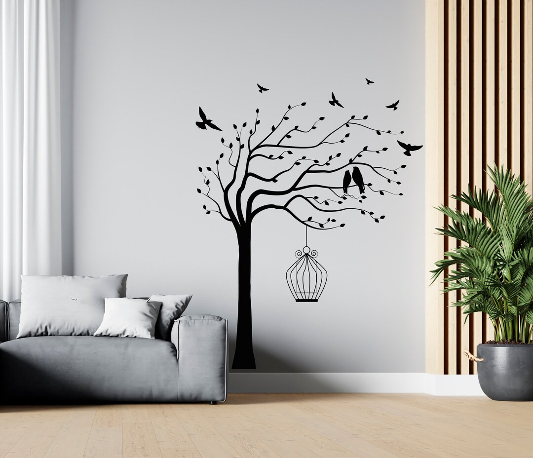 Tree Wall Decal Tree Wall Decor Tree Wall Sticker SG1343 - Etsy