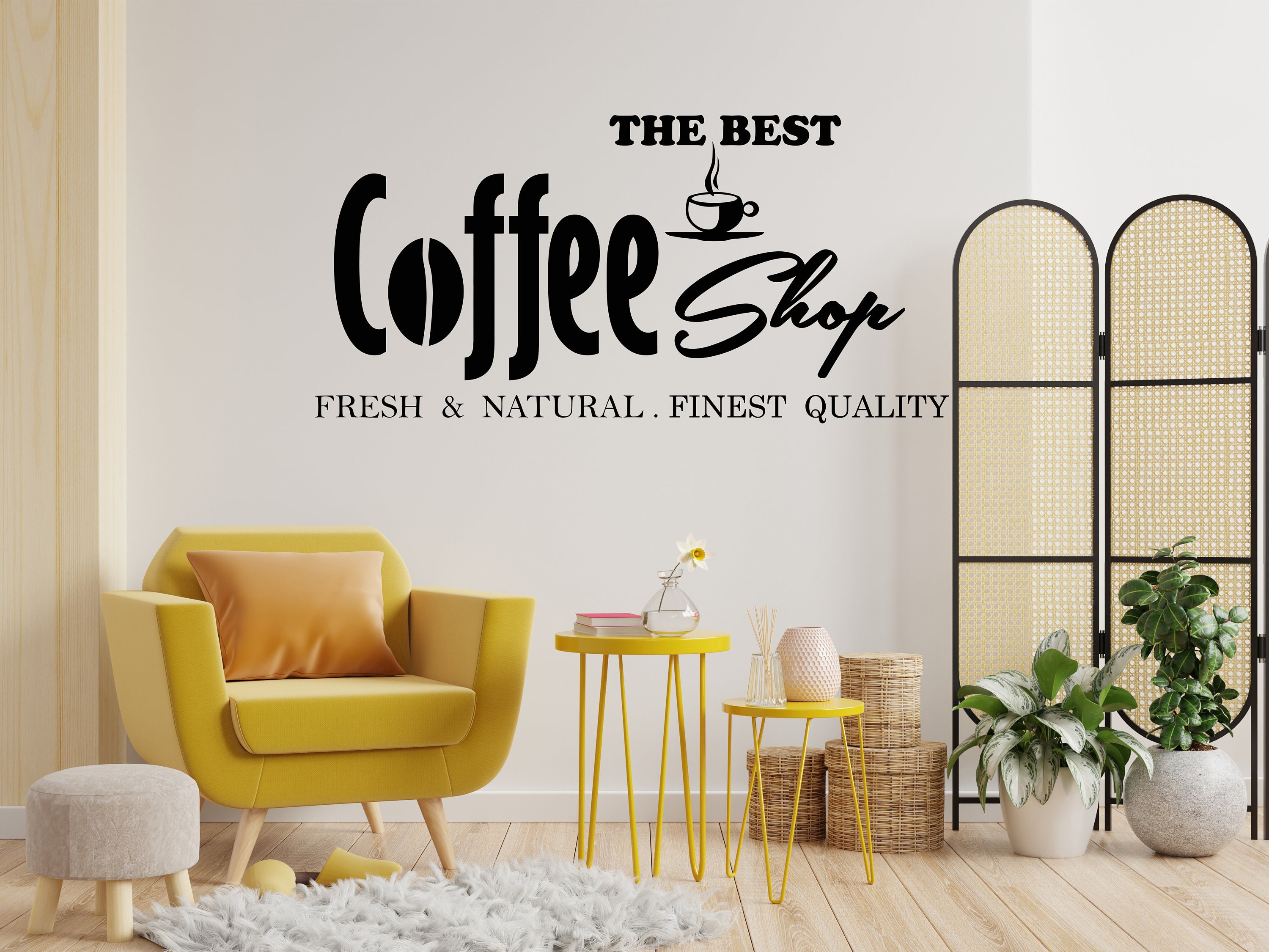 Coffee Shop Wall Decor, Coffee Shop Wall Art Decal, Coffee Vinyl ...