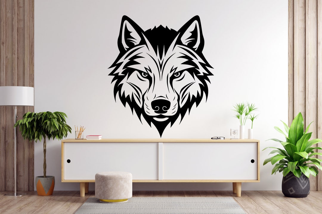 Wolf Wall Decal, Wolf Wall Art, Wolf Room Wall Decor Wolf Room Wall ...