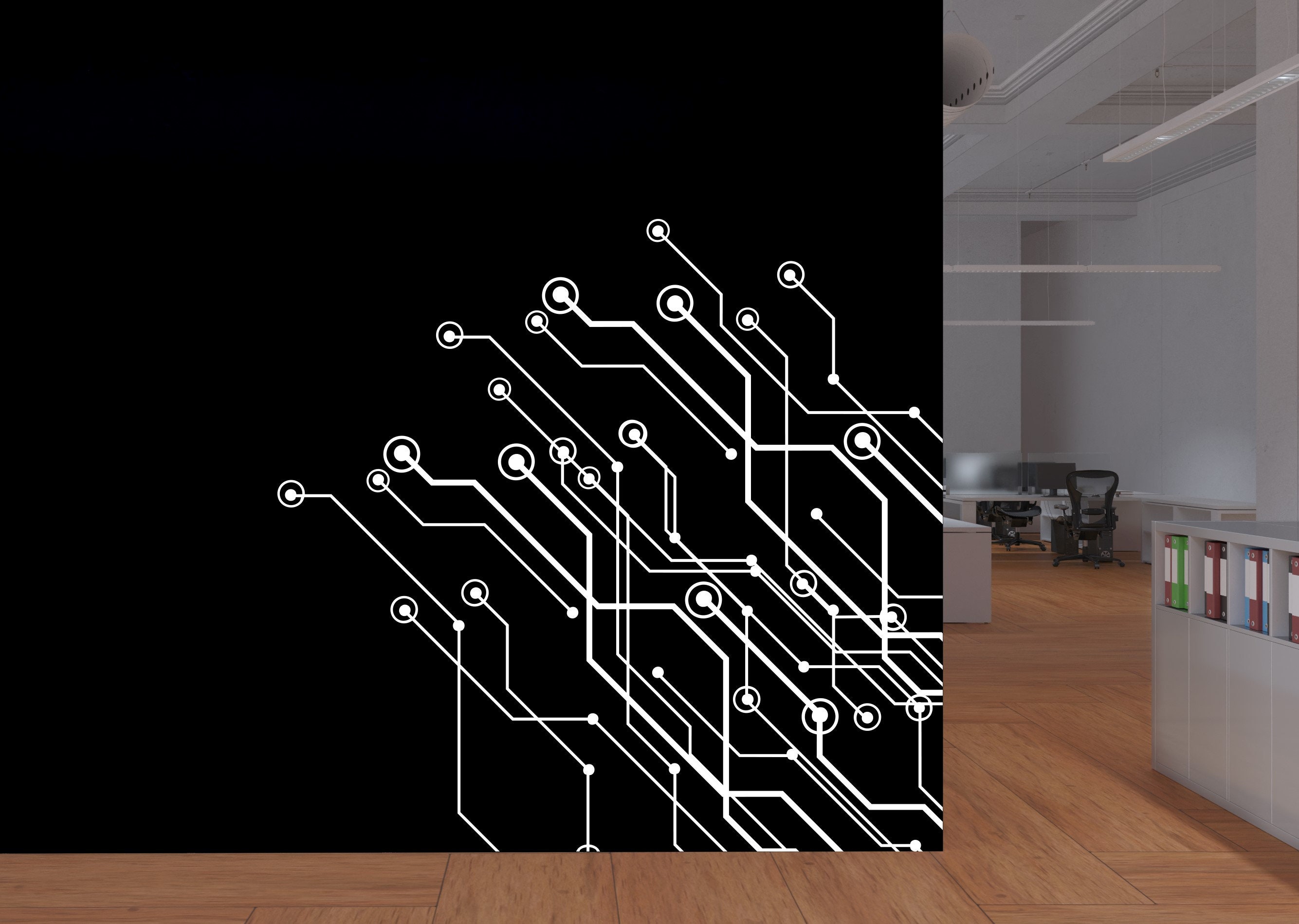 Circuit Board Office Wall Decal Technology Vinyl Wall Art - Etsy