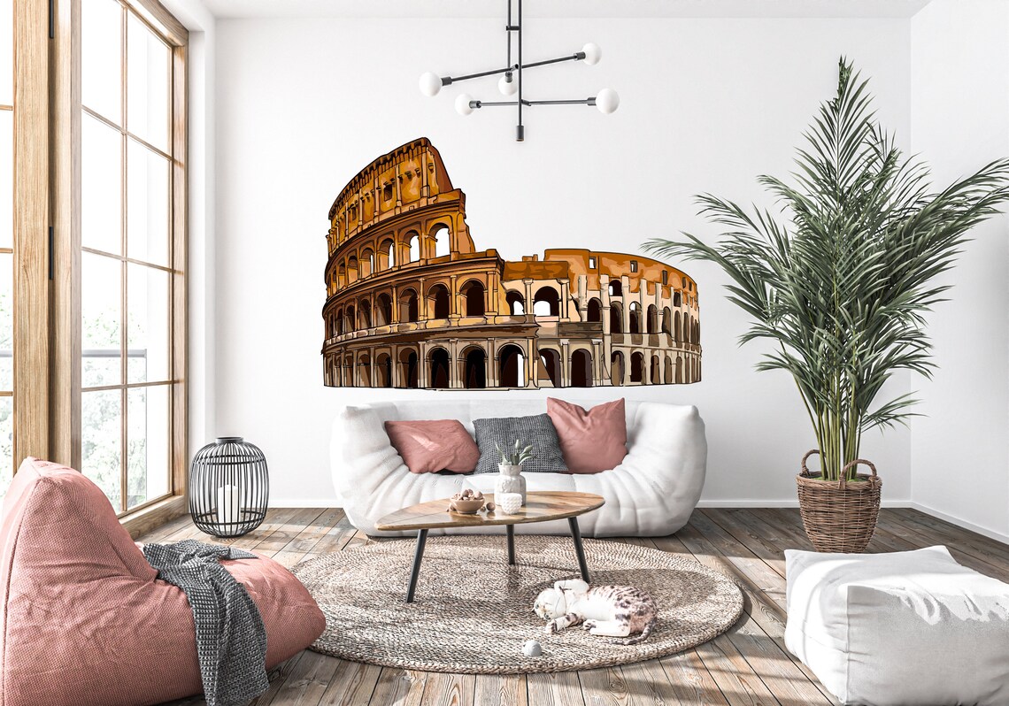 Colosseum Wall Decal Colosseum Ancient Wall Art Colosseum - Etsy