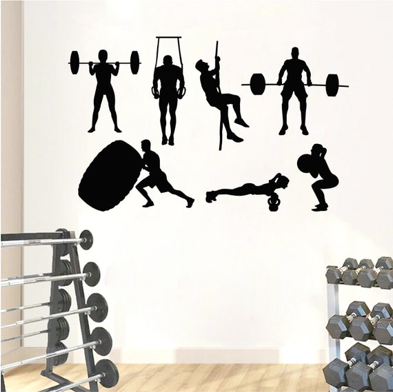 Fitness Wall Decal Workout Wall Decal Gym Wall Decor - Etsy