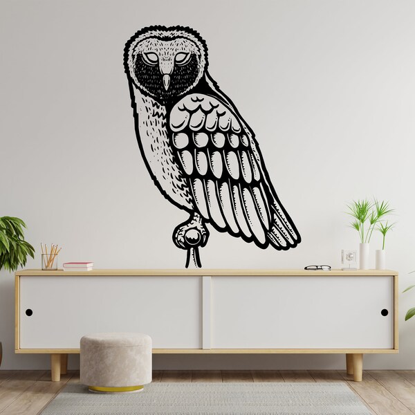 Owl Wall Decal - Etsy