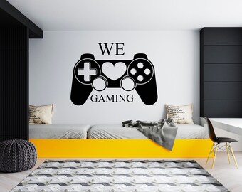 Gamer Wall Decal Video Games Wall Sticker Controller Wall Decor for Boys SG1825 Etsy Polska