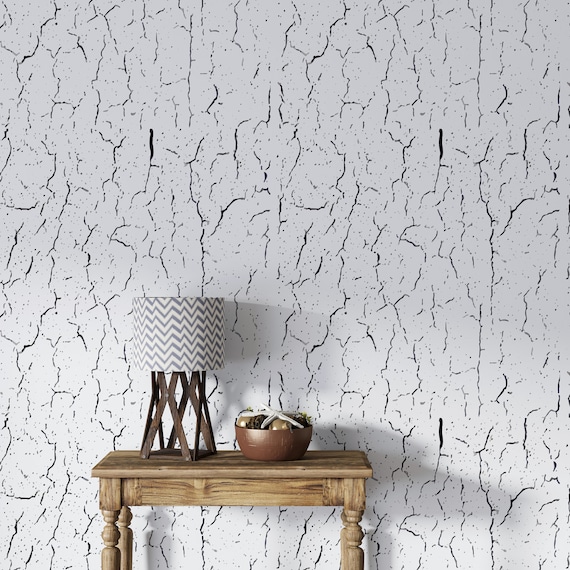 Cracked Wallpaper Crack Wall Decal Crack Fabric Wallpaper - Etsy