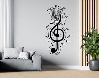 Music Wall Decal Music Notes Wall Decor Musician Wall Sticker - Etsy
