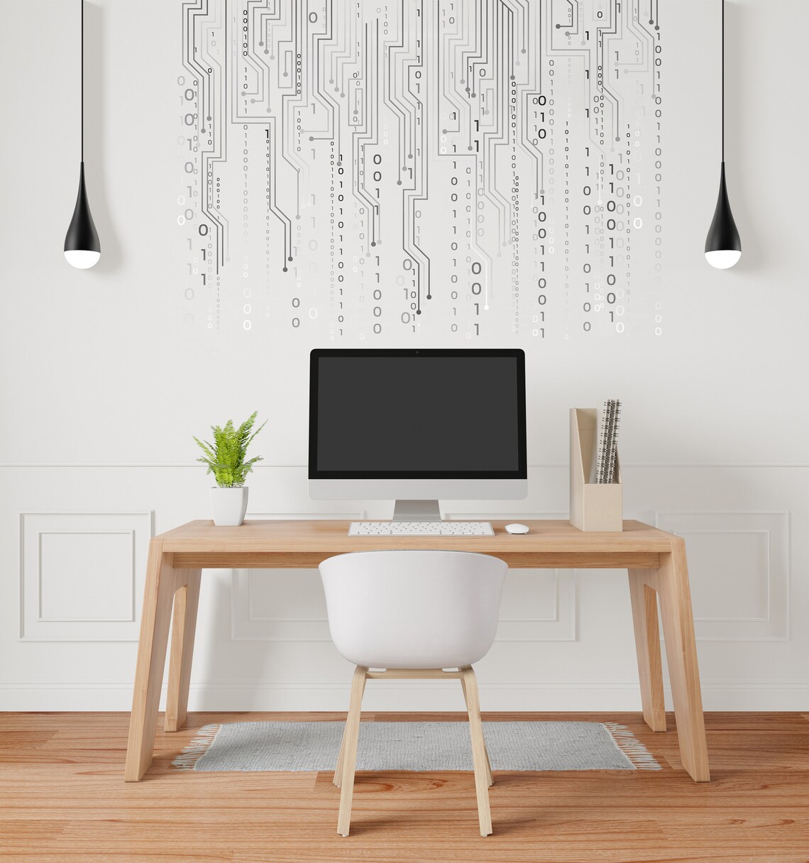 Circuit Board Binary Code Wall Decal Technology Vinyl Wall - Etsy