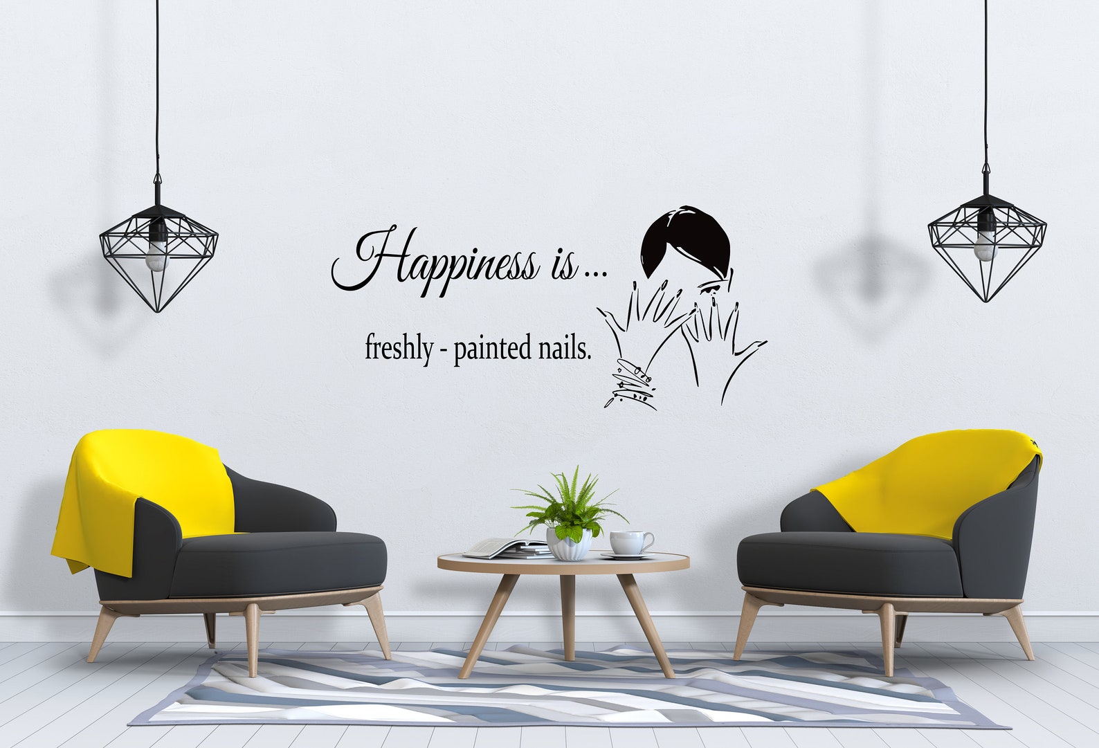 Nail Salon Wall Decal Manicure Pedicure Window Sticker Nail - Etsy