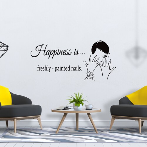 Nail Salon Wall Decal Manicure Pedicure Window Sticker Nail - Etsy