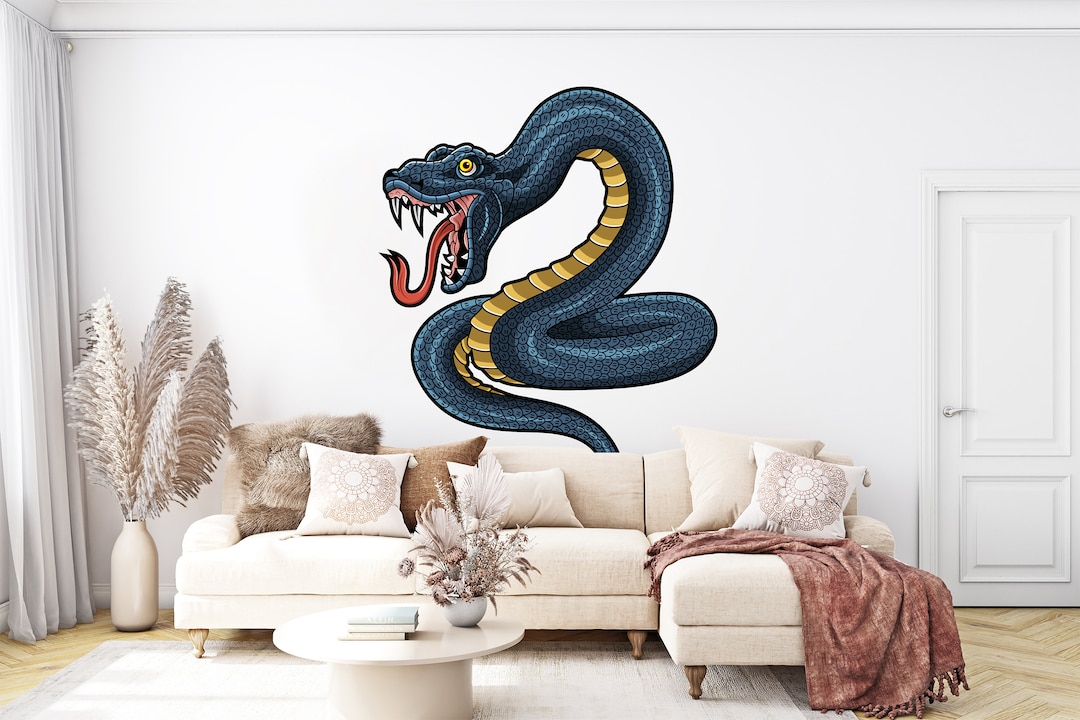 Snake Wall Decal, Snake Wall Art, Snake Wall Decor Snake Wall Sticker ...