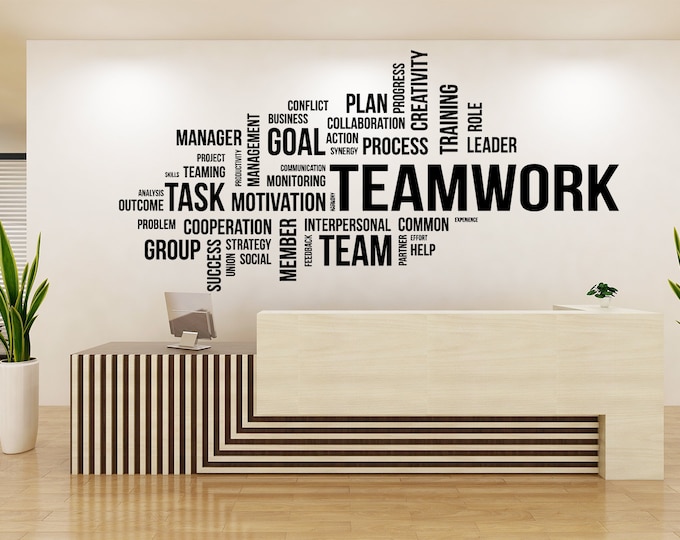 BIG CUSTOMIZABLE OFFICE Wall Vinyl Decal Motivational - Etsy