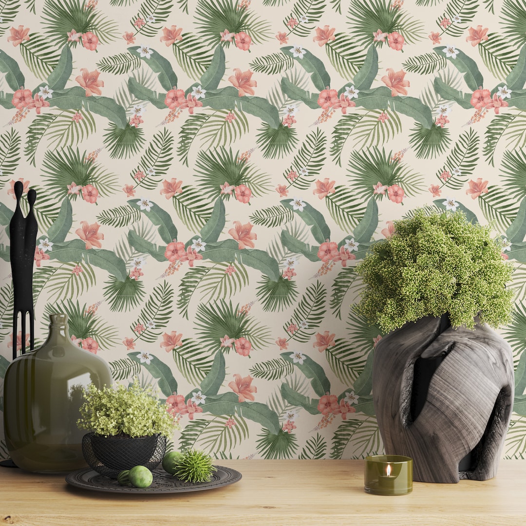 Rainforest Wallpaper- Tropical Wall Mural- Removable- Tropical Forest ...