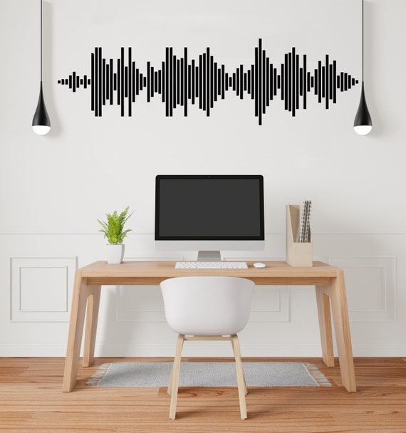 Audio Wave Wall Decal Sound Wave Wall Sticker Music Wall Decor - Etsy