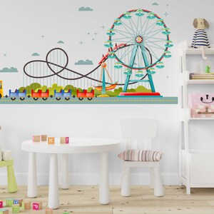 Amusement Park Wall Art Decor, Carnival Wall Art, Nursery Wall Decal ...