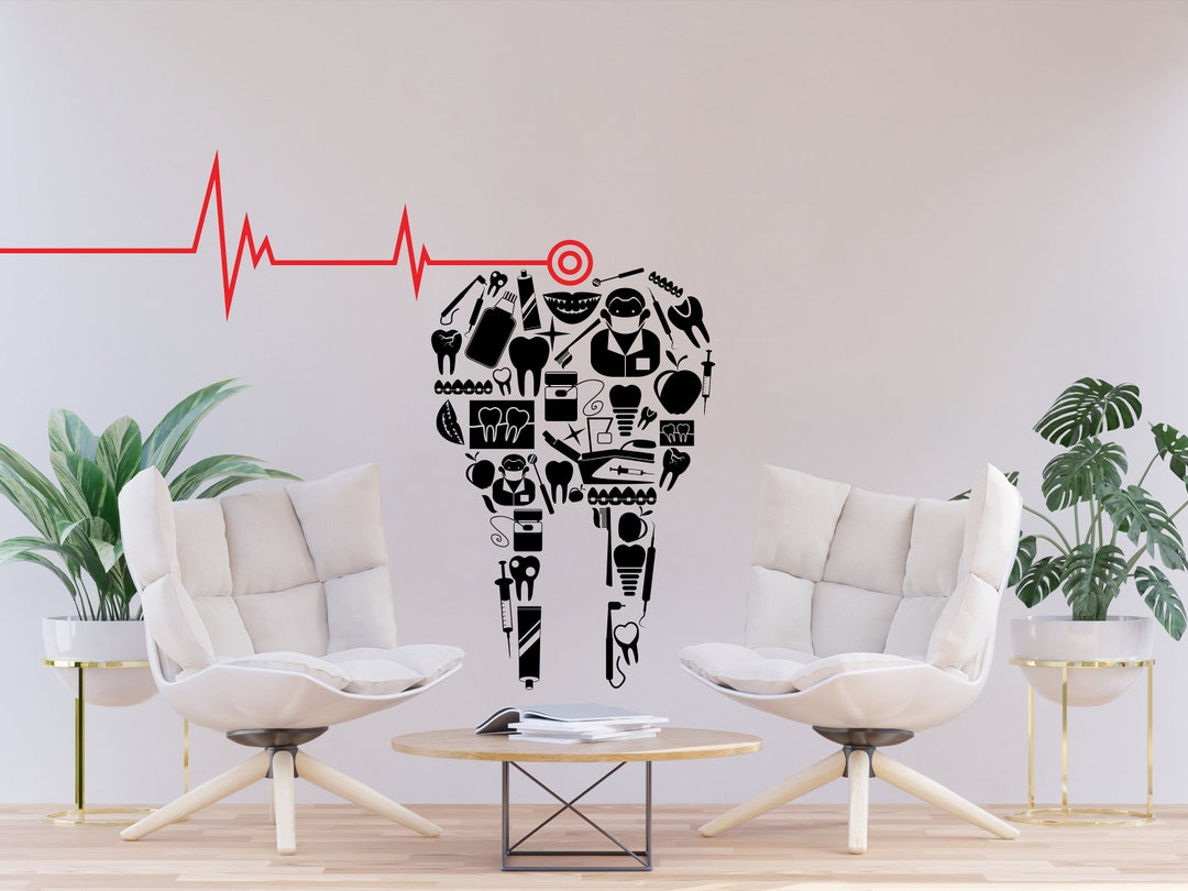 Dental Wall Decor, Dental Clinic Wall Decal, Dental Stickers, Dental ...