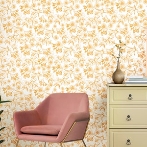 Honey Bee Wallpaper Bee Peel and Stick Honey Flower Wallpaper Seamless ...