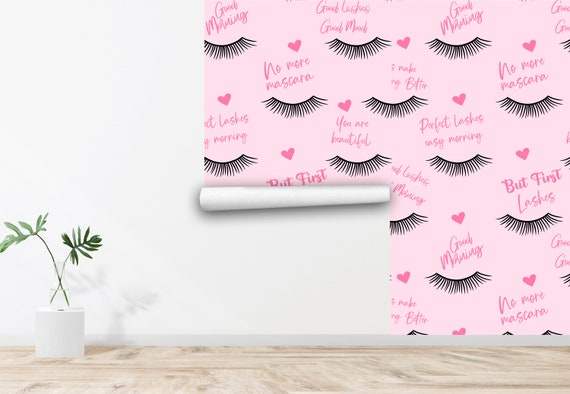 Eyelash Art Wallpaper 3D Graffiti Letter Eye Eyelash Wall Mural