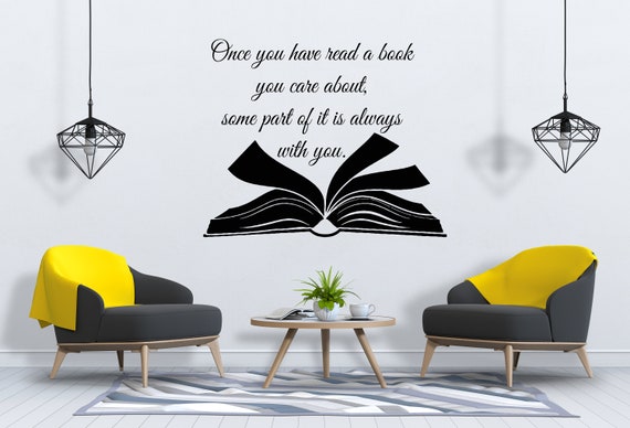 Books Wall Decal Reading Wall Decal Library Wall Decal Book | Etsy