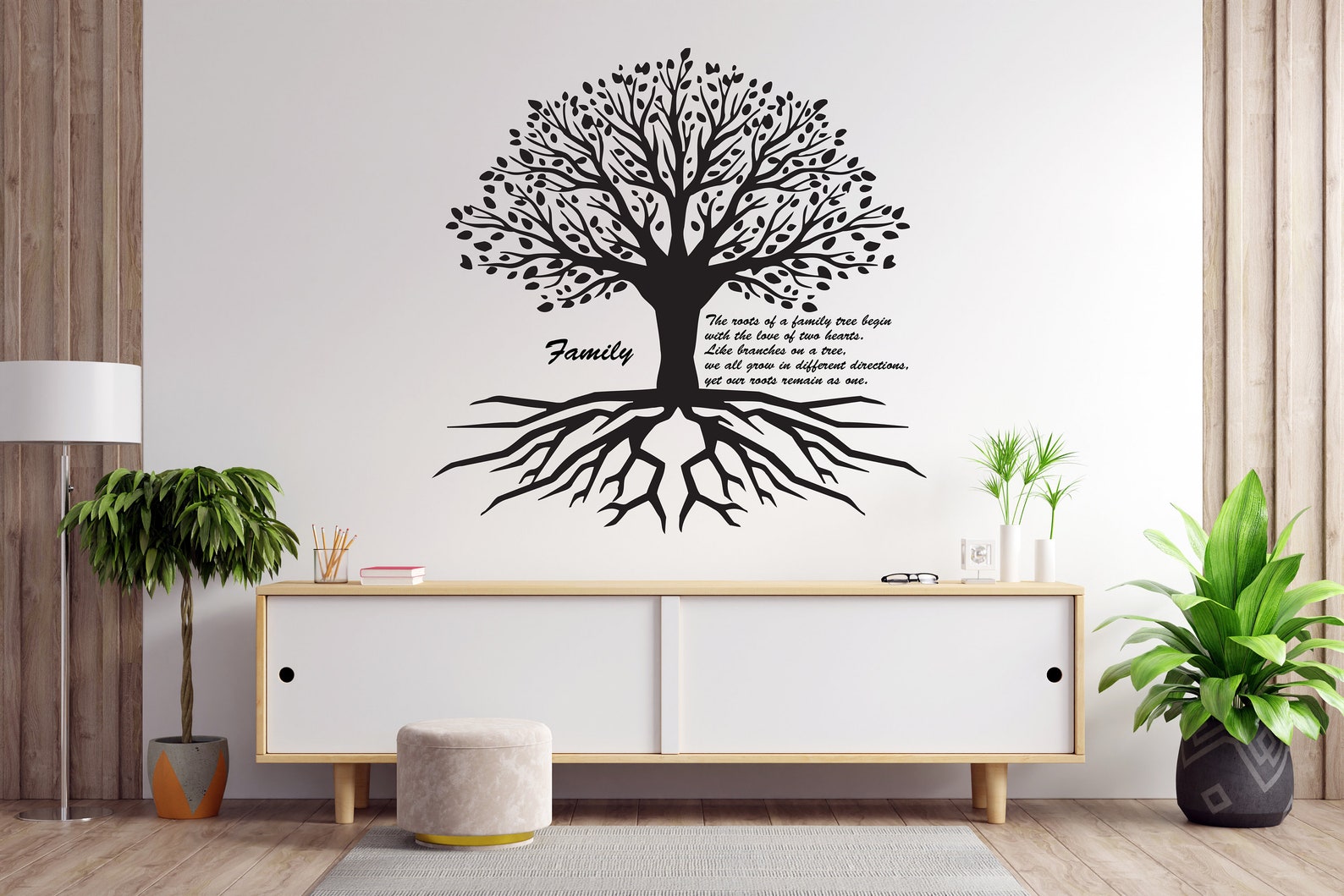 Family Tree Wall Decal Roots Tree Wall Art Tree Wall Decal - Etsy