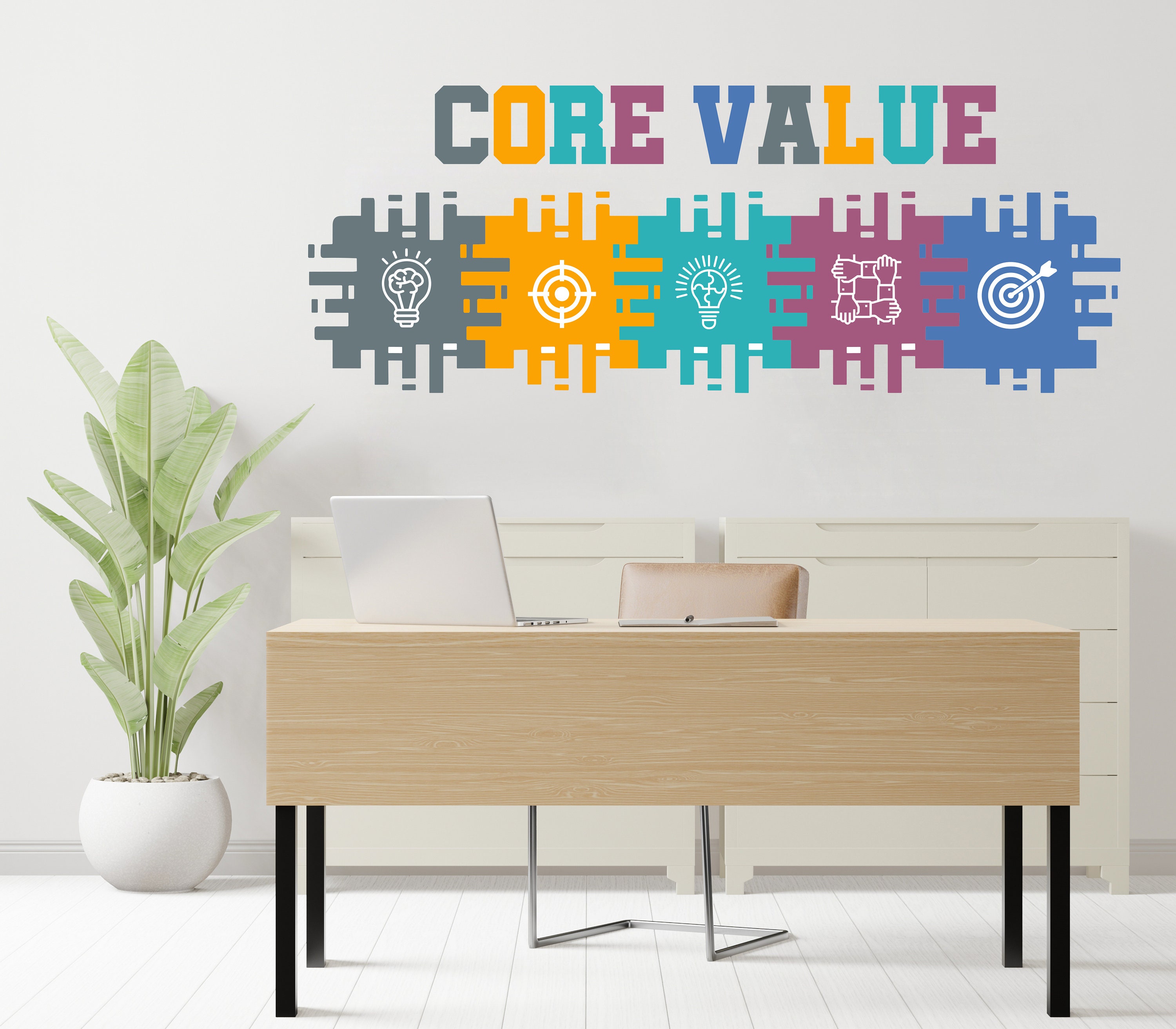 Core Values Wall Decal, Office Wall Decal, Office Wall Decor, People ...